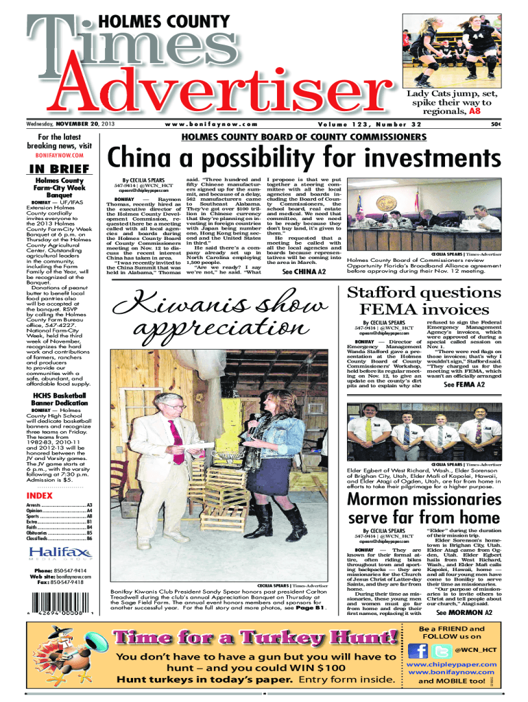 Fillable Online ufdcimages uflib ufl Holmes County Sheriff's Office / Emergency Management ...