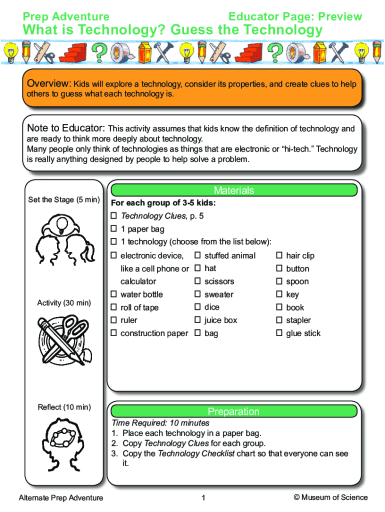 Fillable Online What is Technology? Guess the Technology - PLANETS Fax ...
