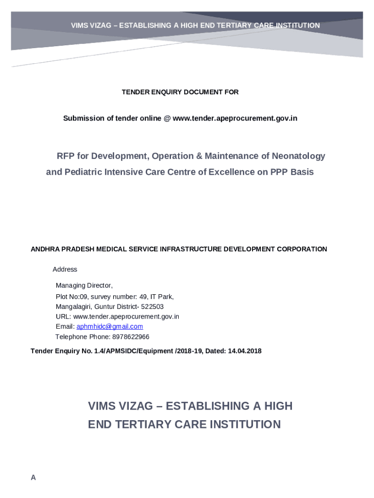 VIMS VIZAGESTABLISHING A HIGH END TERTIARY ... Doc Template | pdfFiller