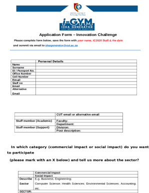 Institutional Innovation Award Submission Doc Template | pdfFiller