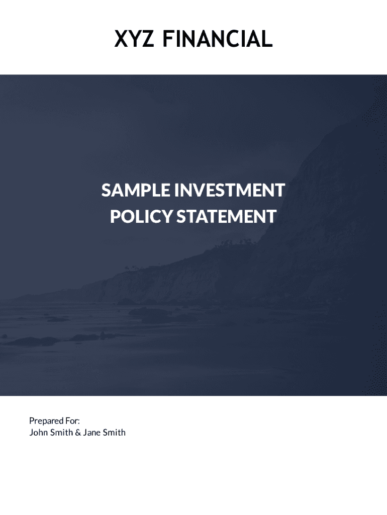 Fillable Online Sample IPS 1.pdf - Investment Policy Statement Report ...