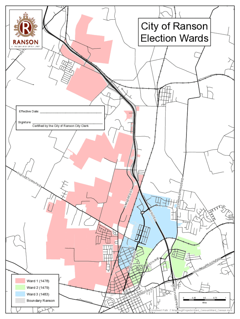 Fillable Online City of Ranson Election Wards Fax Email Print - pdfFiller