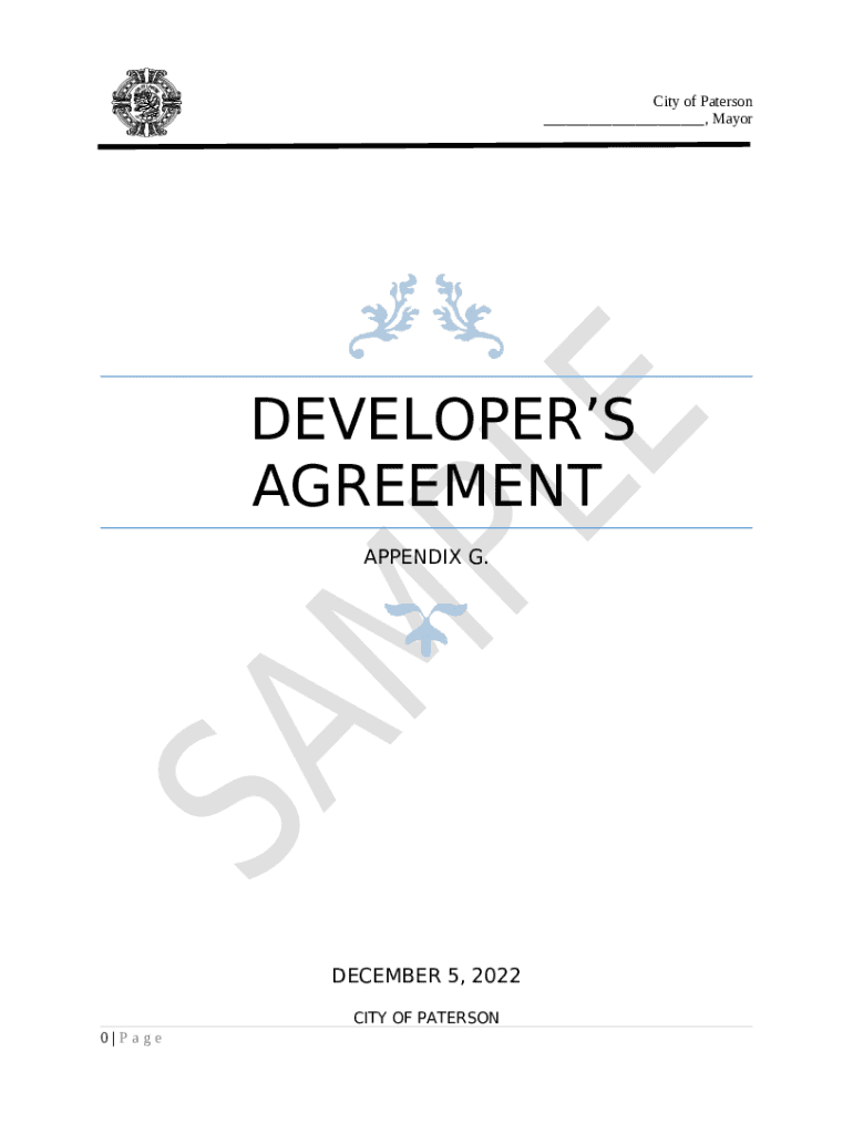 HOME Developer Agreement Sample (PDF) Doc Template | pdfFiller