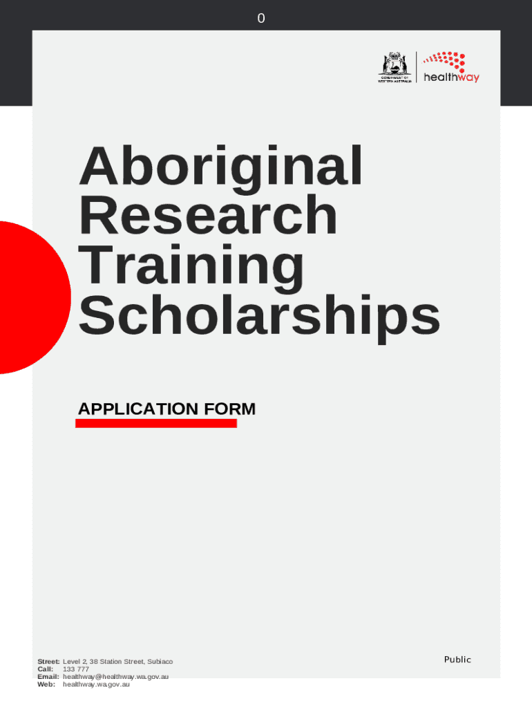 Aboriginal Research Scholarship Application Doc Template | pdfFiller
