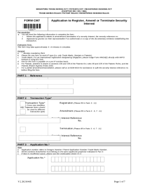 CM7 Application to Register, Amend or Terminate ... Doc Template ...