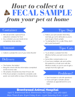 Fillable Online How to Collect a Stool Sample Fax Email Print - pdfFiller