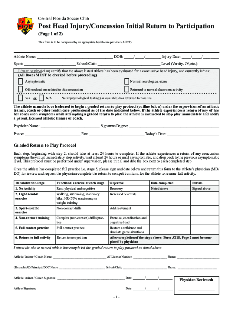 Fillable Online Athlete-Forms-concussion-heat.pdf Fax Email Print ...