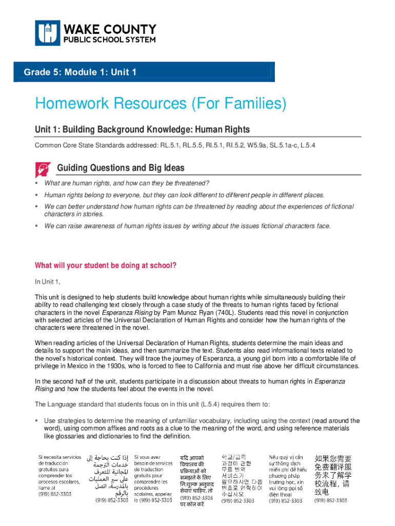 Fillable Online Grade 5 - Building Background Knowledge on Human Rights ...