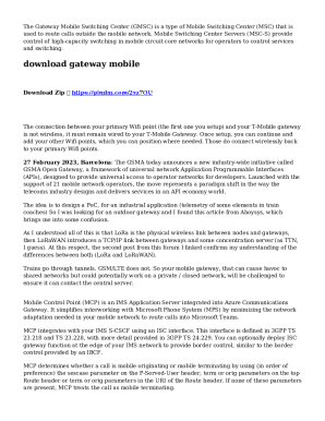 Fillable Online What role does the Mobile Switching Center (MSC) play ...