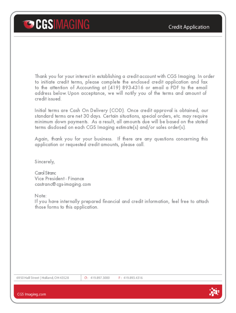 Fillable Online CGS Imaging - Graphics Manufacturer and Installer of ...