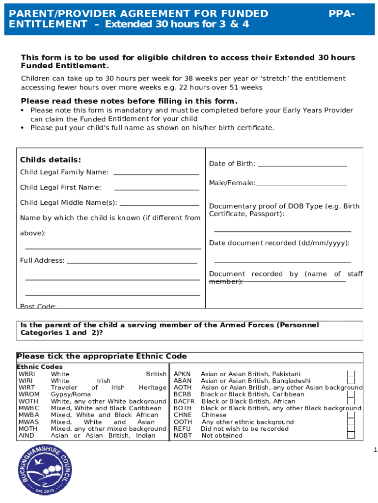 30 hours of funded childcare for eligible 3 and 4-year-olds Doc ...