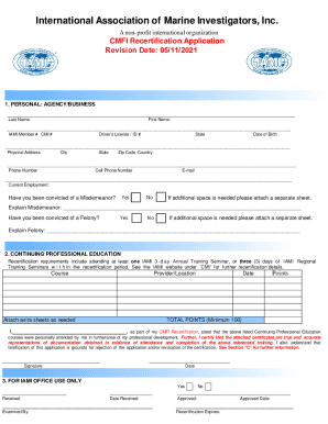 Fillable Online IAMI - Become A CMI Fax Email Print - pdfFiller