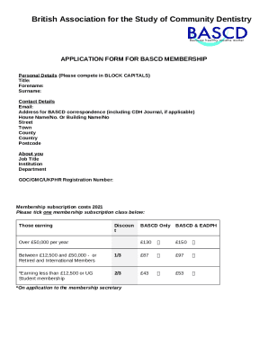 APPLICATION FOR BASCD MEMBERSHIP Doc Template | pdfFiller