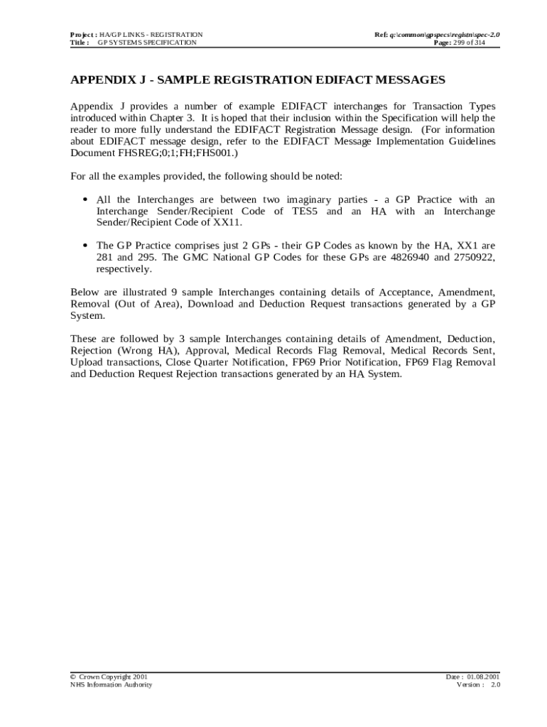 SAMPLE REGISTRATION EDIFACT MESSAGES - PHASE 1 TRANSACTIONS Doc ...