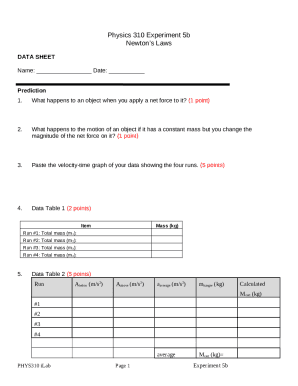 second law packet key.doc - Name Newton's ... Doc Template | pdfFiller