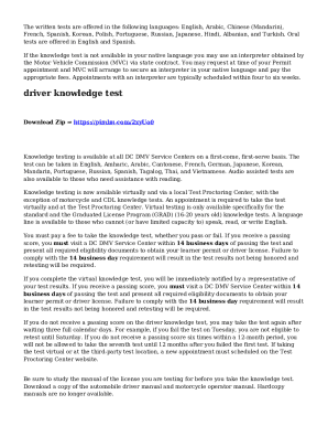 Fillable Online Learner permit written test and Driver's ... - New York ...