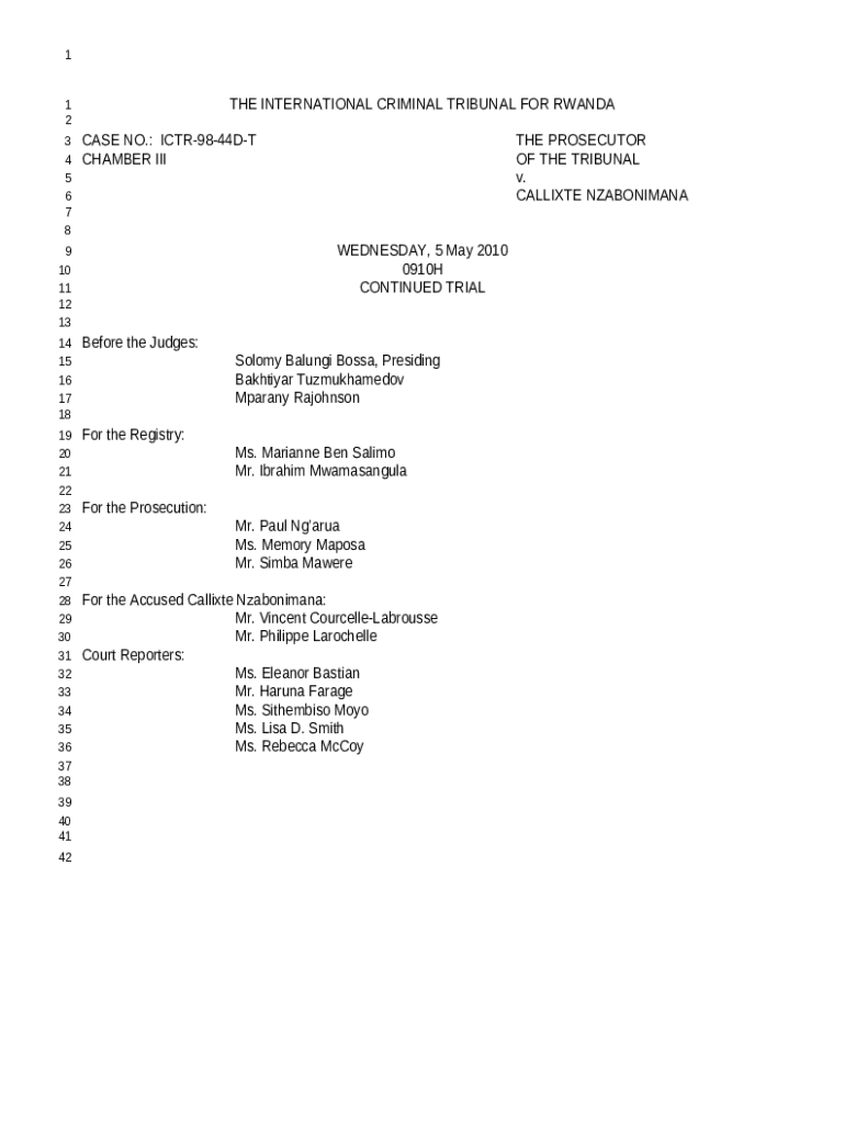 Solomy Balungi Bossa, Presiding Doc Template | pdfFiller