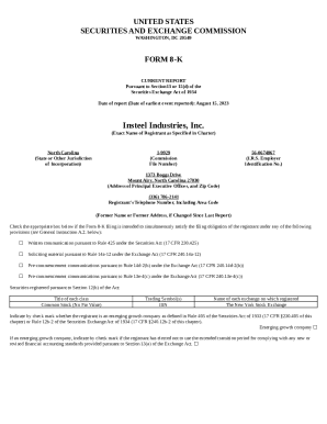 Insteel Industries, Inc. - cloudfront.net Doc Template | pdfFiller