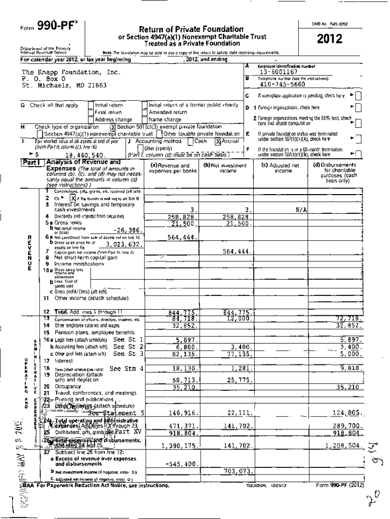 Fillable Online 2023 Form 990-PF Return of Private Foundation or ...