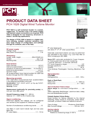 Fillable Online PRODUCT DATA SHEET - PCH 1026 ... Fax Email Print ...