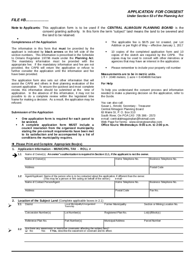 APPLICATIONFOR CONSENT Doc Template | pdfFiller