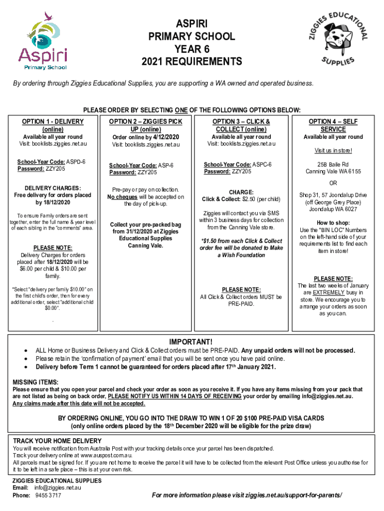 Fillable Online EPI School Supply Packs Fax Email Print - pdfFiller