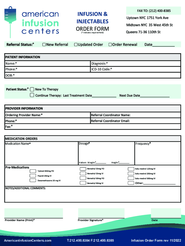 Fillable Online vital care of meridian antibiotic infusion therapy ...
