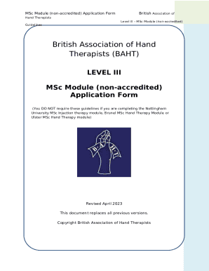 MSc Module (non-accredited) Application Doc Template | pdfFiller