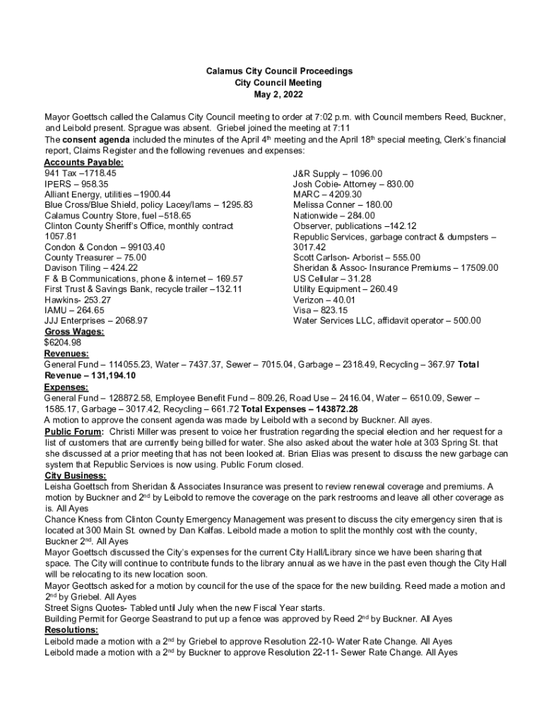 Fillable Online with Council members Reed, Buckner, Fax Email Print ...