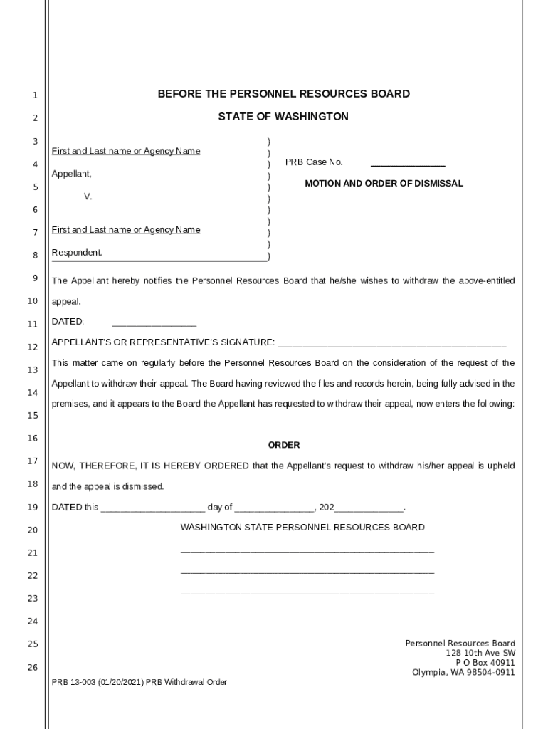 State Ex Rel. Hood v. Personnel Bd. - prb wa Doc Template | pdfFiller