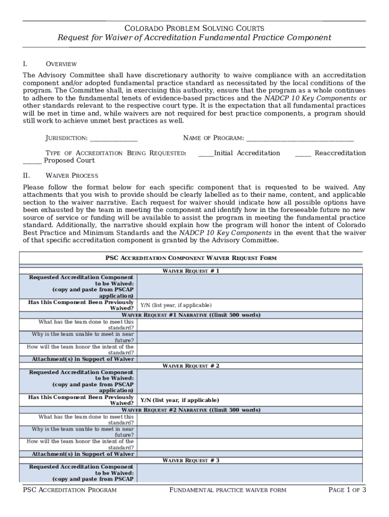 Accreditation Program Adult Drug and DUI Courts Doc Template | pdfFiller