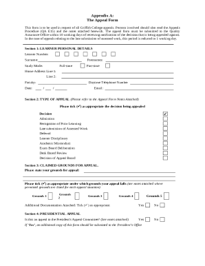 Student Complaints and Appeals Policy (GC)Griffith College Doc Template | pdfFiller
