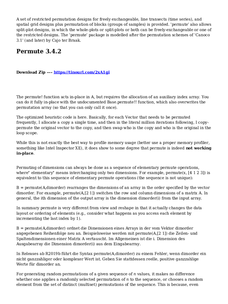 Fillable Online Functions For Generating Restricted Permutations Of Data Fax Email Print Pdffiller