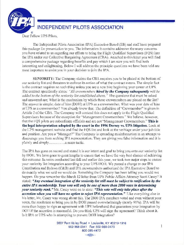 Fillable Online UPS Pilots to Honor Picket Lines if Teamsters Strike ...