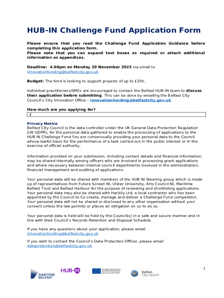 NSSN Grand Challenge Fund Application Doc Template | pdfFiller