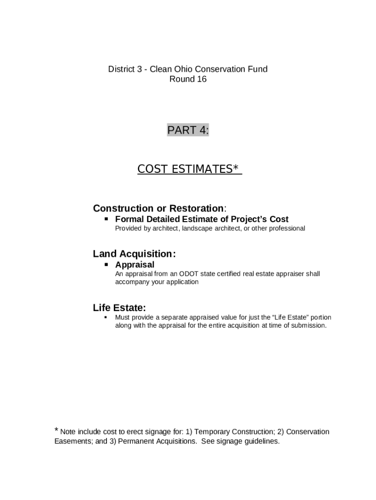 Part-4-Cost-Estimate.. Doc Template | pdfFiller