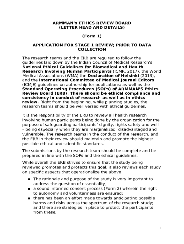 ARMMAN's ETHICS REVIEW BOARD (ERB) (LETTER HEAD ... Doc Template ...