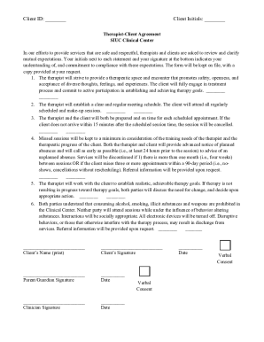 Fillable Online clinicalcenter siu 4/20 SIUC Clinical Center Therapist ...