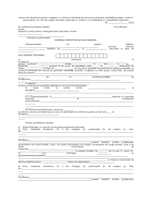 Cerere de repartizare pentru angajare cu contract individual de munc ...