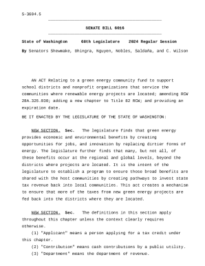 Senate Bill Report SB 6016 Doc Template | pdfFiller