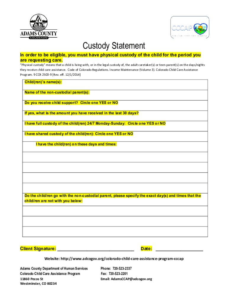 Fillable Online Child Custody and Visitation Fact Sheet Fax Email Print ...