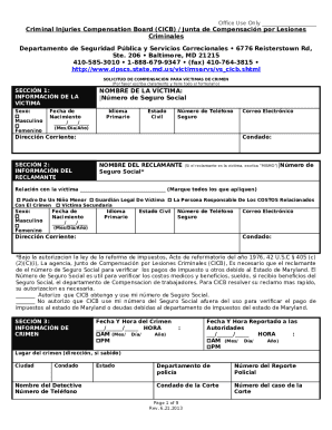 Criminal Injuries Compensation Board Frequently Asked ... Doc Template ...