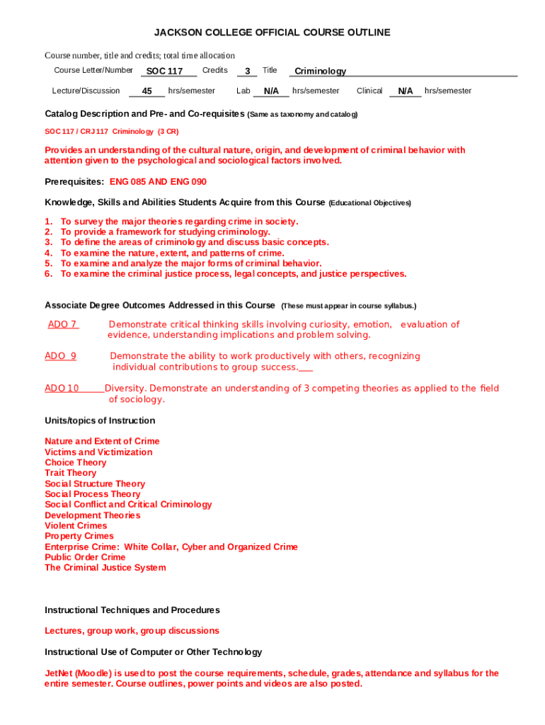 SOC 117 Doc Template | pdfFiller