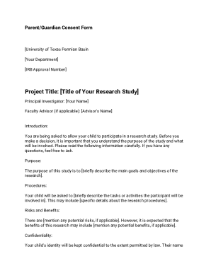 Human Subjects Research s Doc Template | pdfFiller