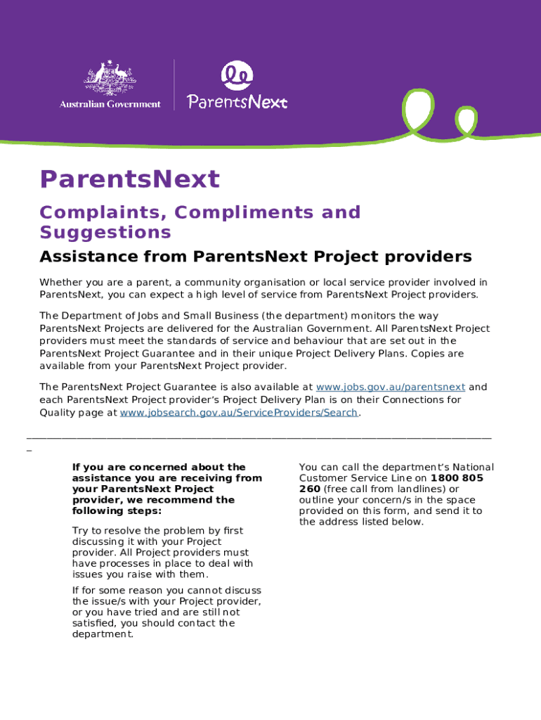 Complaints Compliments and Suggestions Doc Template | pdfFiller