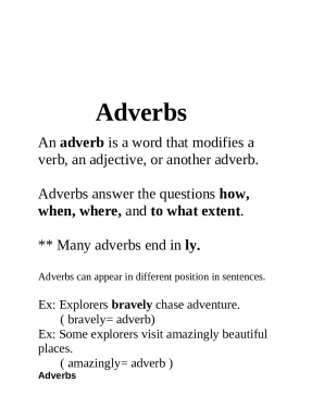 Adverbs (Video Review, Fact Sheet & Practice Questions) Doc Template ...