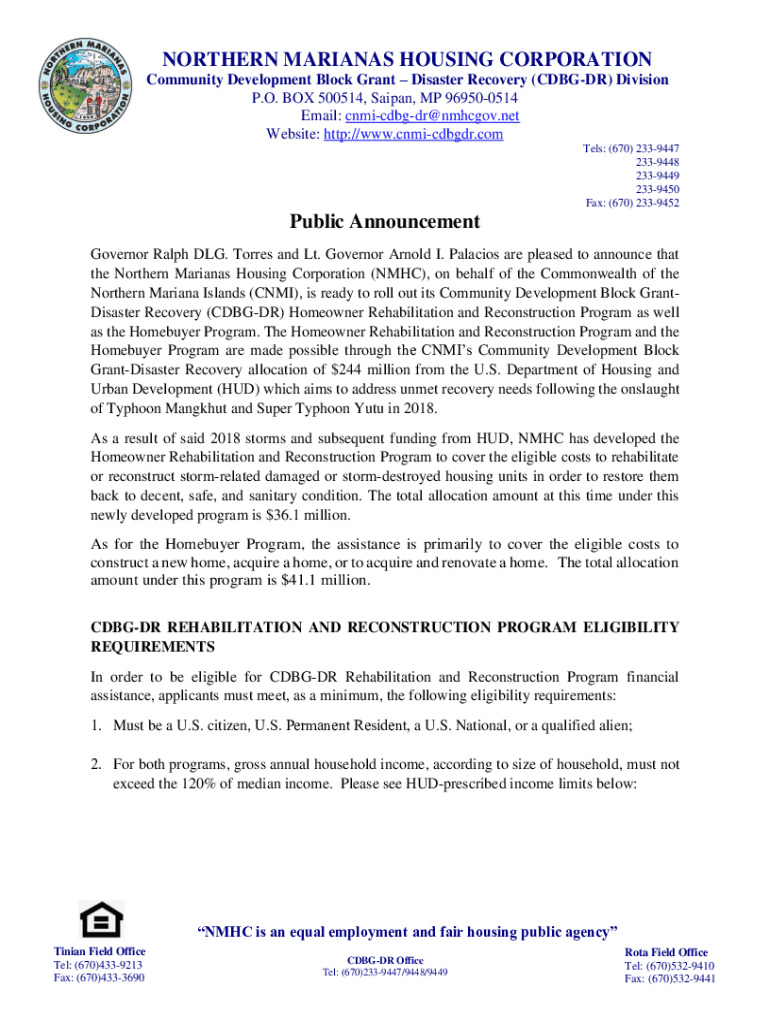 Fillable Online Disaster Recovery (CDBG-DR) Program Action Plan Fax ...