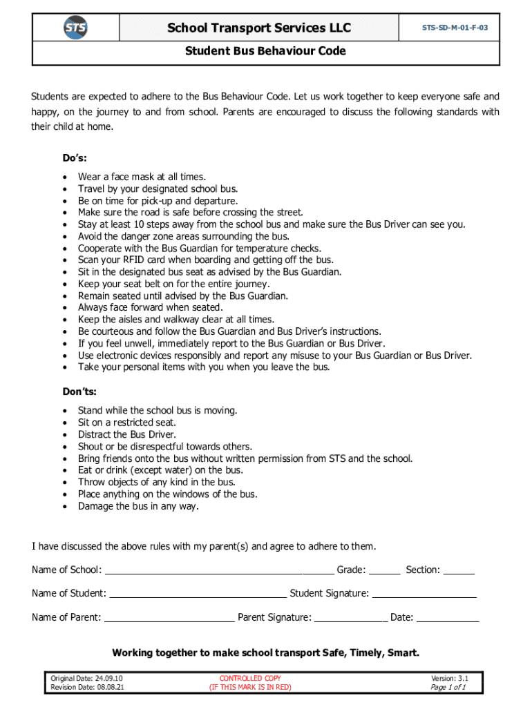 Fillable Online Bus Code of Conduct - Final (1 Feb 22) Fax Email Print ...