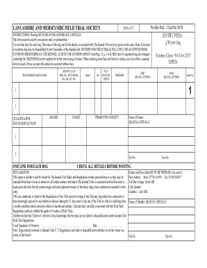 Fillable Online Field Trial Entry Form Venue Fax Email Print - pdfFiller