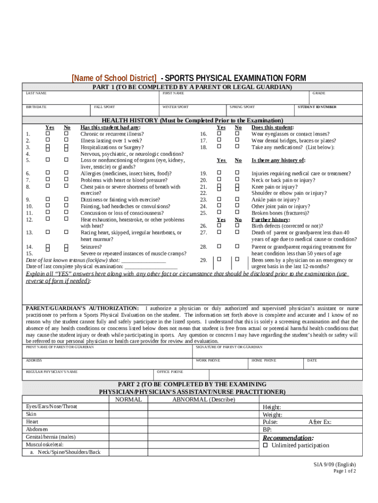 medical examination report mcsa 5875 Doc Template | pdfFiller